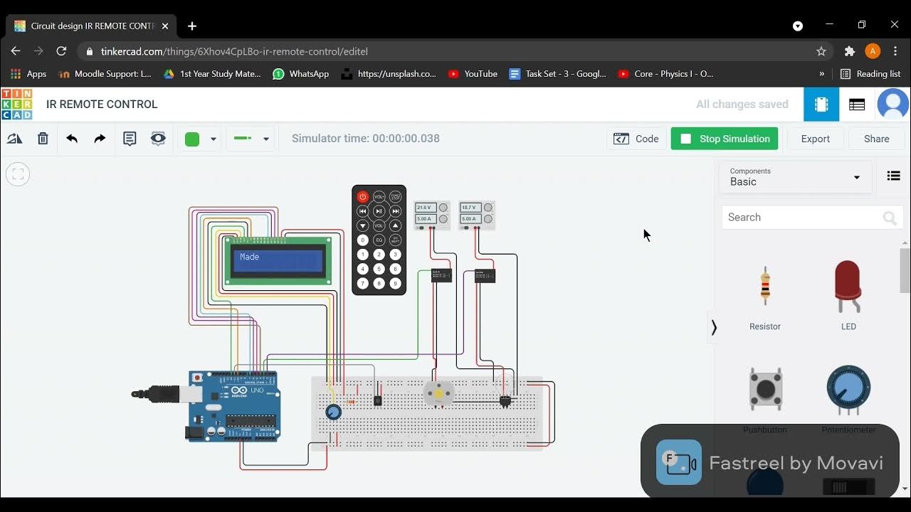 REMOTE CONTROL FAN AND BULB ||TINKERCAD USING ARDUINO || DIY IIT ...