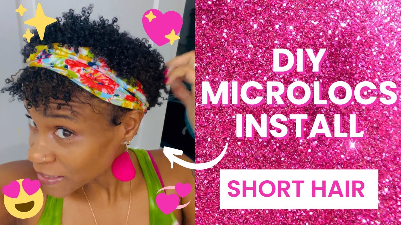 DIY MICROLOCS INSTALL SHORT HAIR | MICRO LOCS ON SHORT HAIR | NO GRID ...