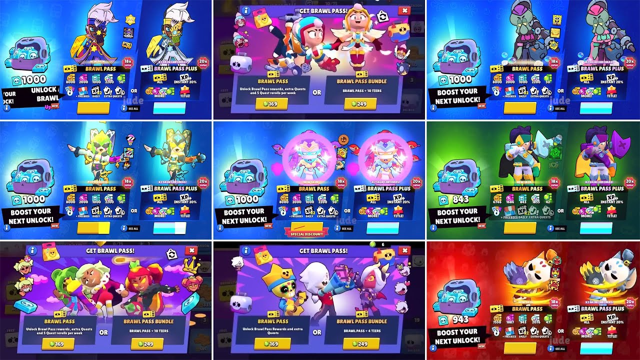 BRAWL PASS UNLOCK SCREEN EVOLUTION | Season 1 to 35 - YouTube