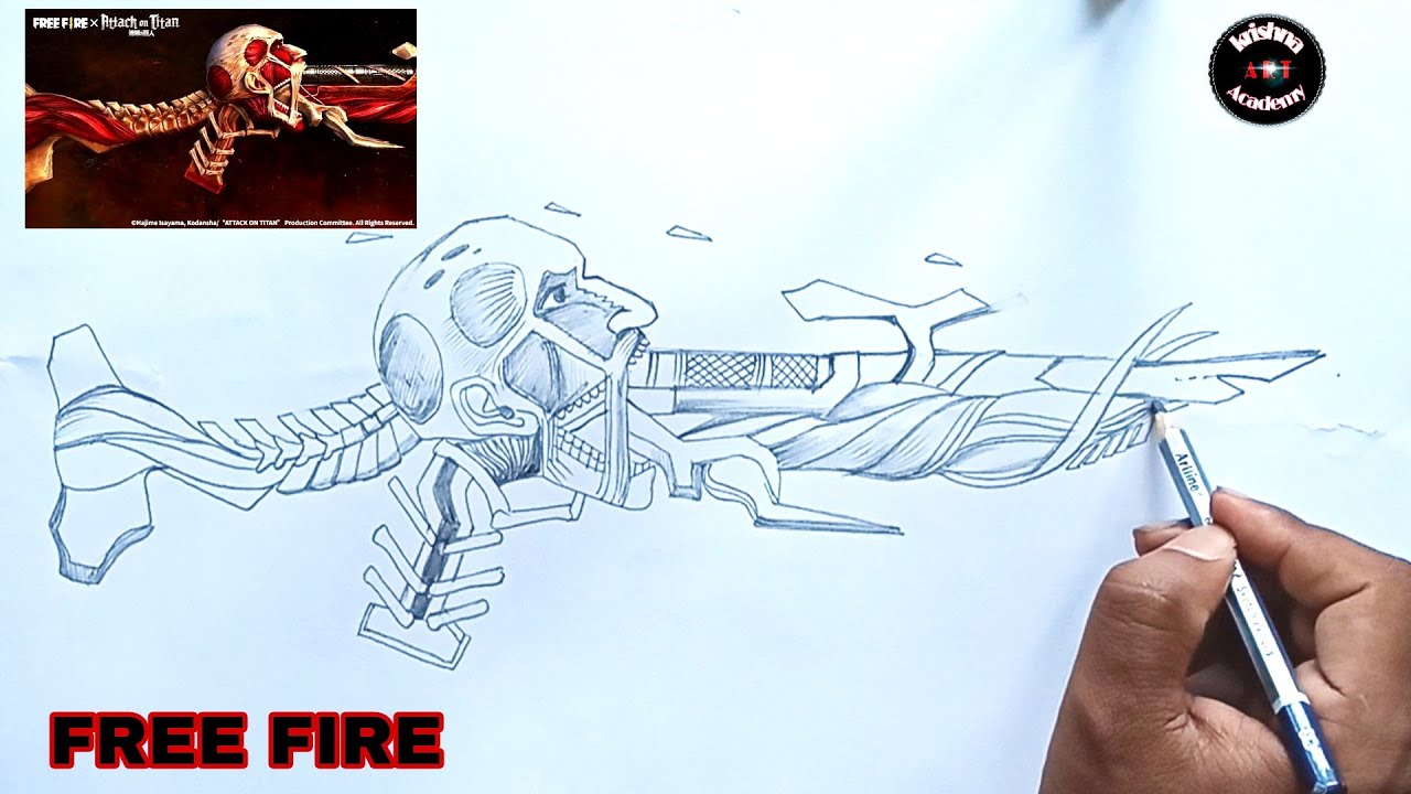 M1014 evo Titan free fire gun drawing/free fire m1014 Titan gun drawing ...