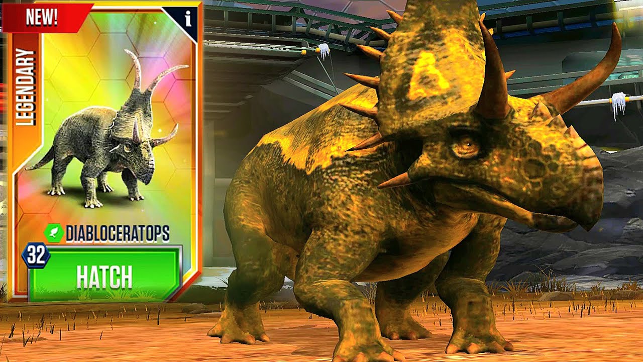 NEW LEGENDARY DIABLOCERETOPS MAX LEVEL 40 | JURASSIC WORLD THE GAME ...