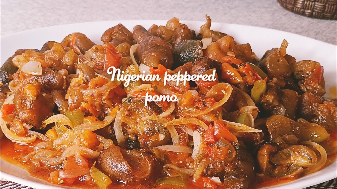 Pepper Pomo Recipe/ Best Way To Enjoy Cow Skin - YouTube