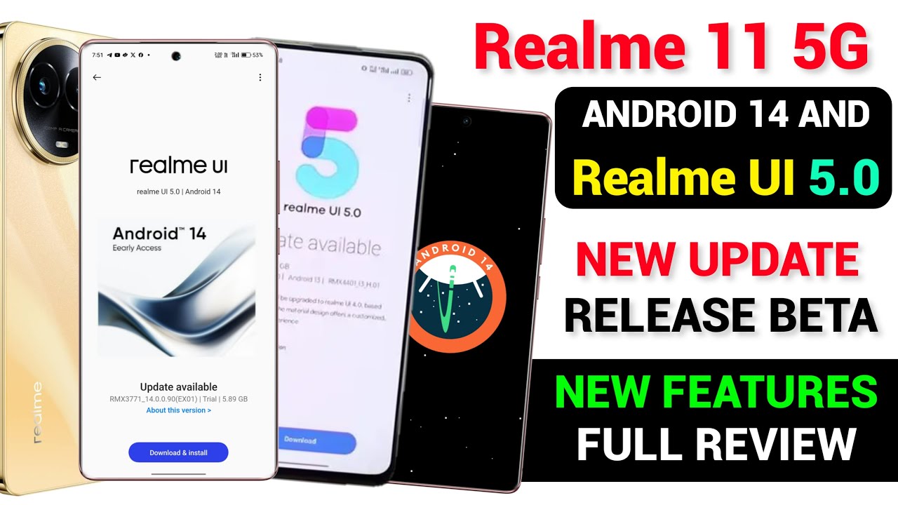 Realme 11 5g Android 14 Update Release Beta | Realme UI 5.0 Update New ...