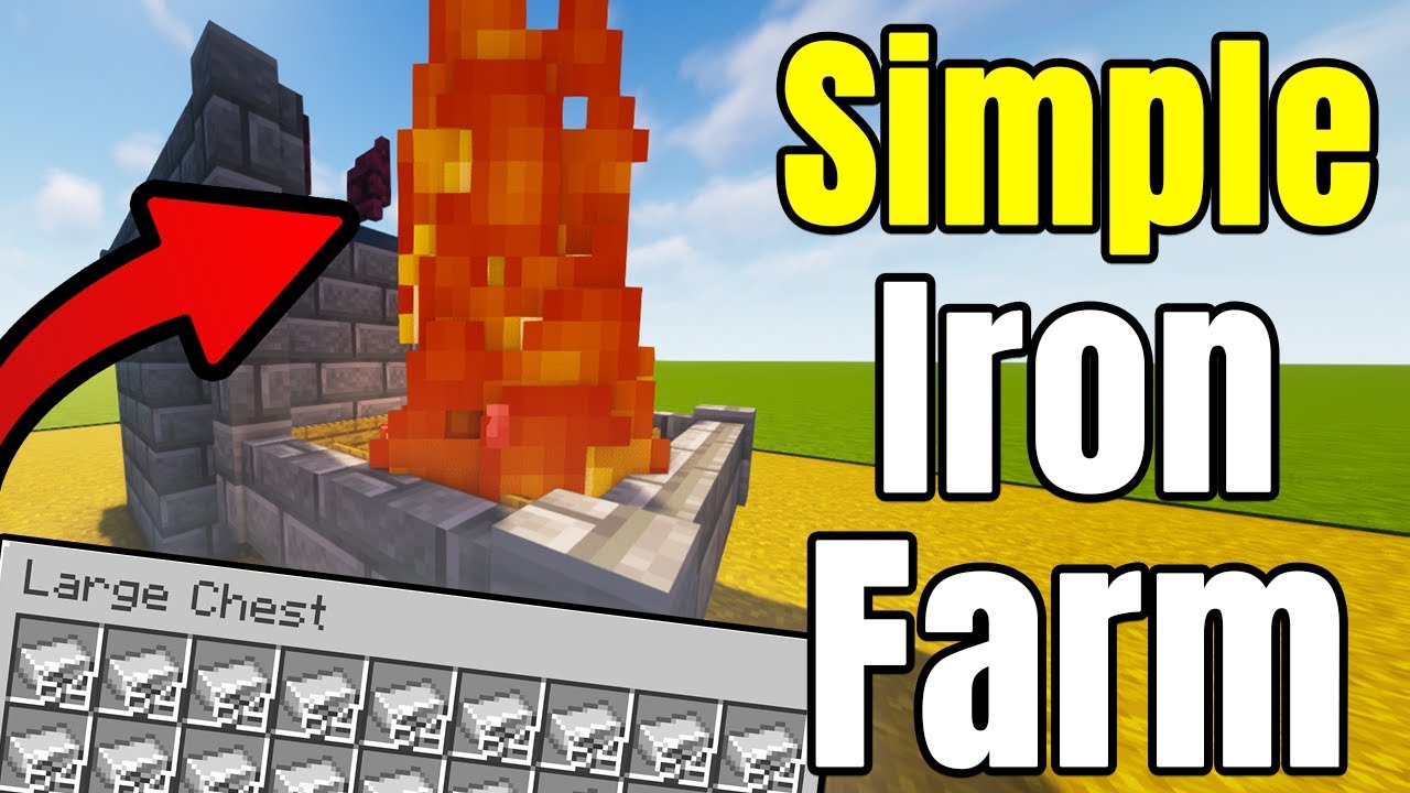 Super Simple Iron Farm Tutorial - YouTube