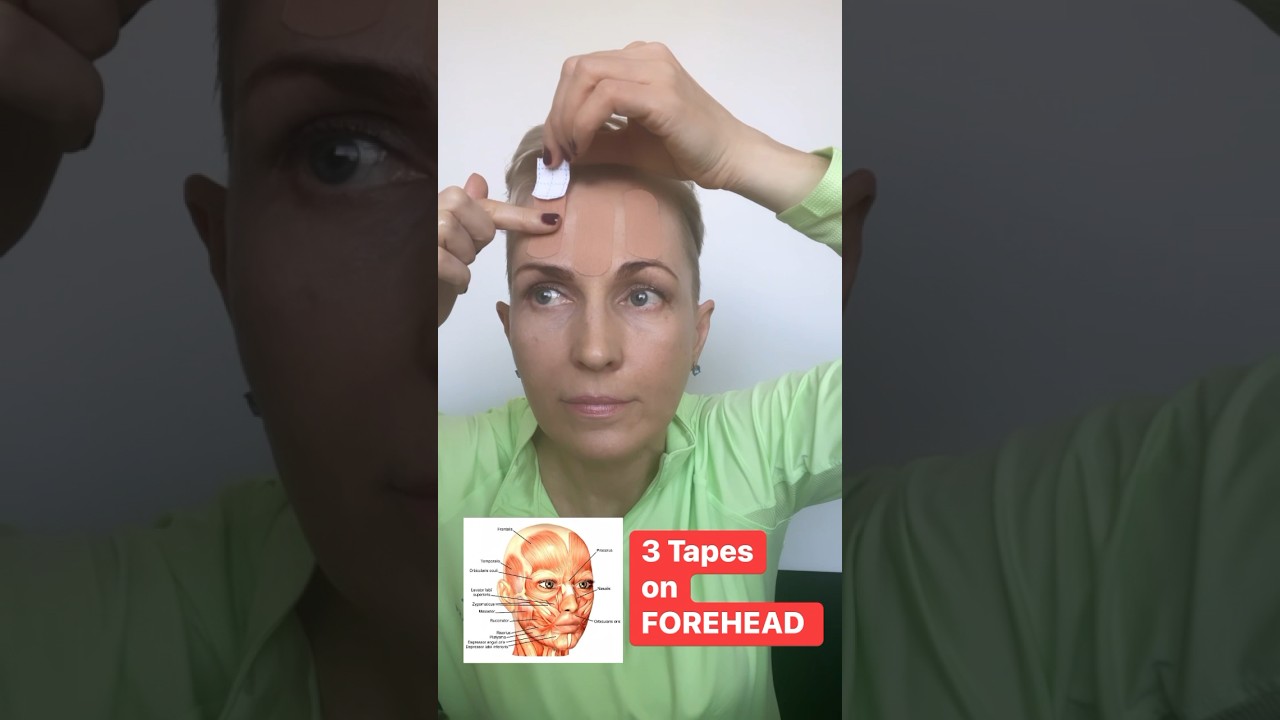 Forehead Taping before Bedtime to prevent Sleep lines! #beautyhacks # ...