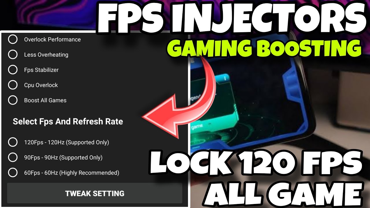 FPS INJECTOR GAME BOOSTER - LOCK 120 FPS ALL GAME TERBARU - YouTube