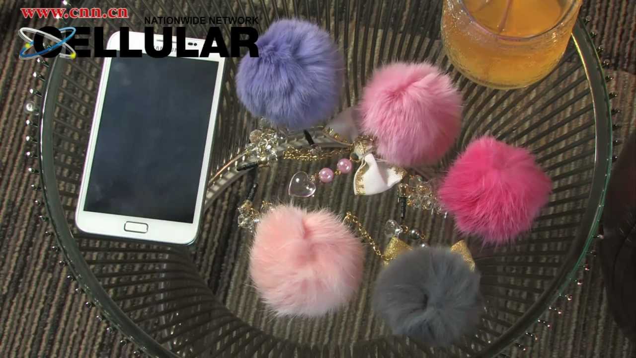 Earphone jack plug various styles: furry puff, crystal jewel, stubby ...