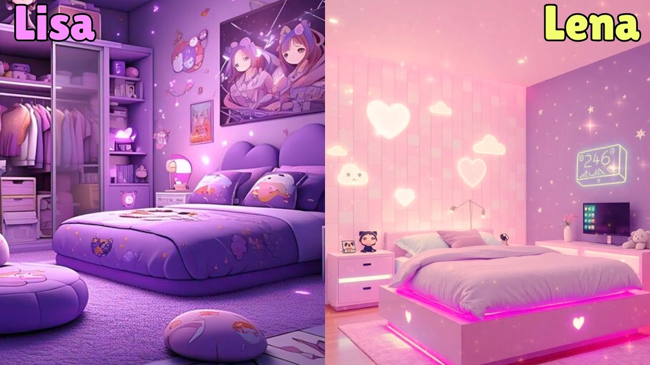 Lisa or Lena 💜💖 | Choose Your Dream Room & Style (Aesthetic Game) - YouTube