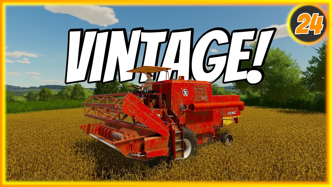 VINTAGE Combine Put Back To Work! | FS22 Survival | Court Farm Ep 24 ...