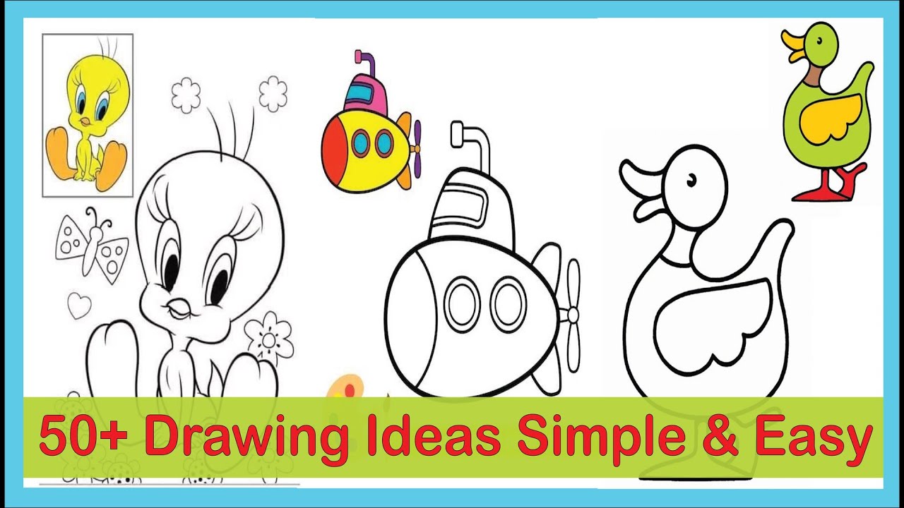 Simple & Easy Drawing Coloring Images for Kids II Drawing Colouring ...