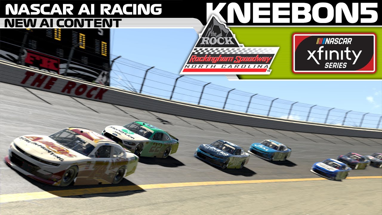 NEW Xfinity AI - Rockingham Speedway - iRacing - YouTube