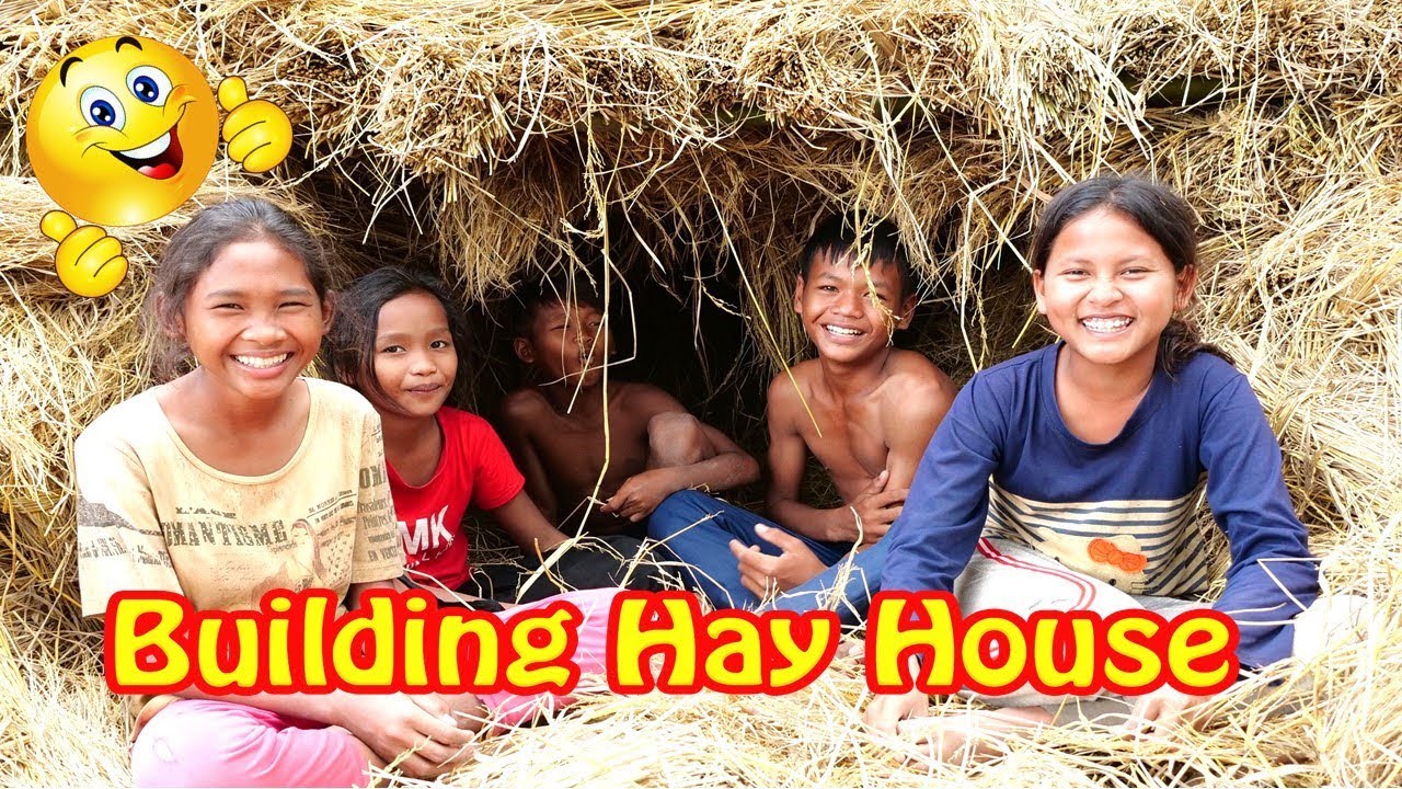 Primitive Technology–Building Amazing Hay House by Funny Primitive Kh ...