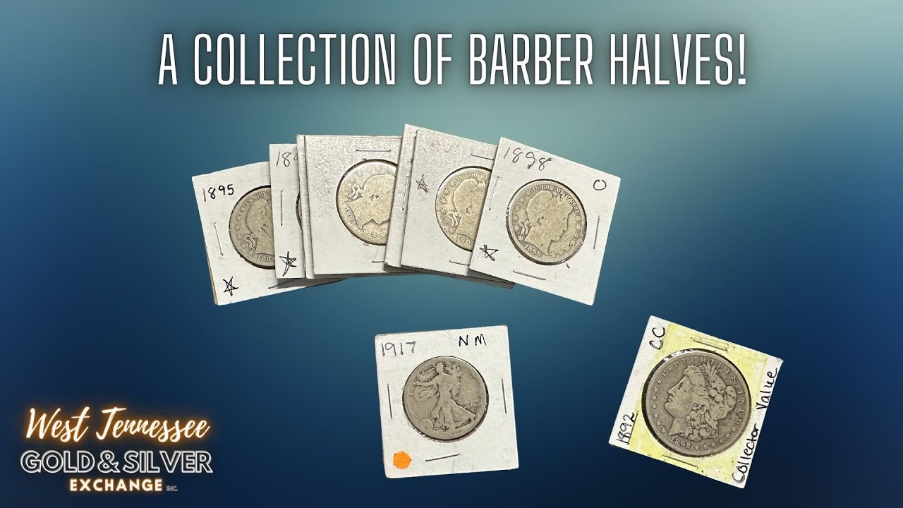 A Collection of 90% Silver Barber Halves and a 1892-CC Morgan Come Into ...