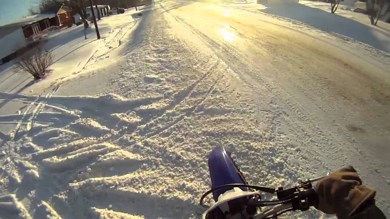GoPro HD : TTR 230, Snow Ride! - YouTube