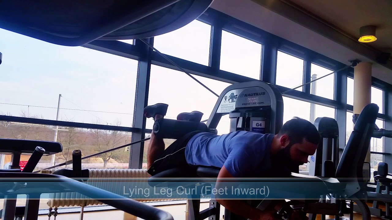 Personal Trainer Mannheim: Lying Leg Curl (Feet Inward) - YouTube