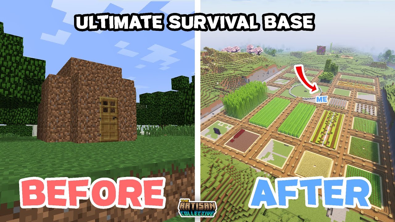 I Built the ULTIMATE Survival Base in Minecraft - Artisan SMP Ep:1 ...