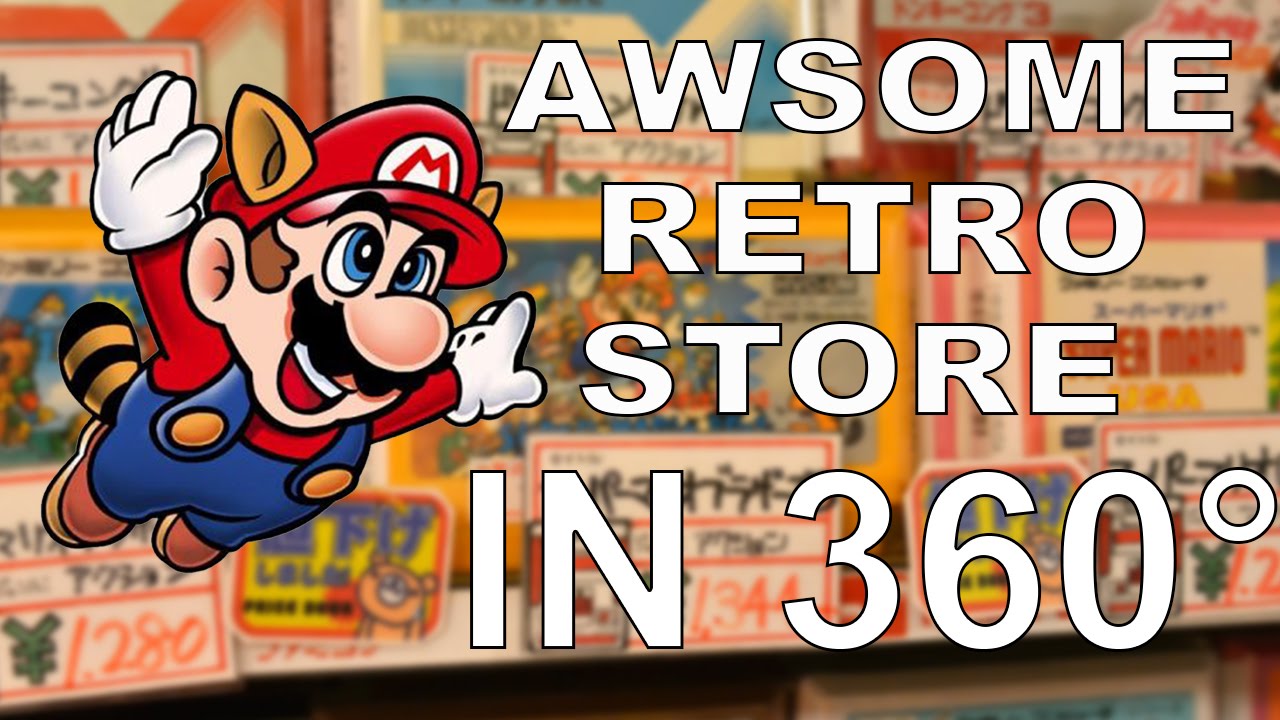 360 Degree Look at Japan's Awesome Retro Video Game Store - YouTube
