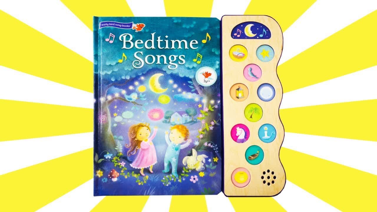 Kids Children's Book「Bedtime Songs 11 Button Song Book」/ 読み聞かせ絵本「ベッドタイム ...