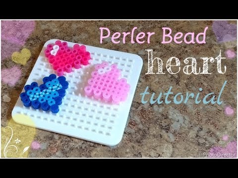 Perler bead heart tutorial ️ - YouTube
