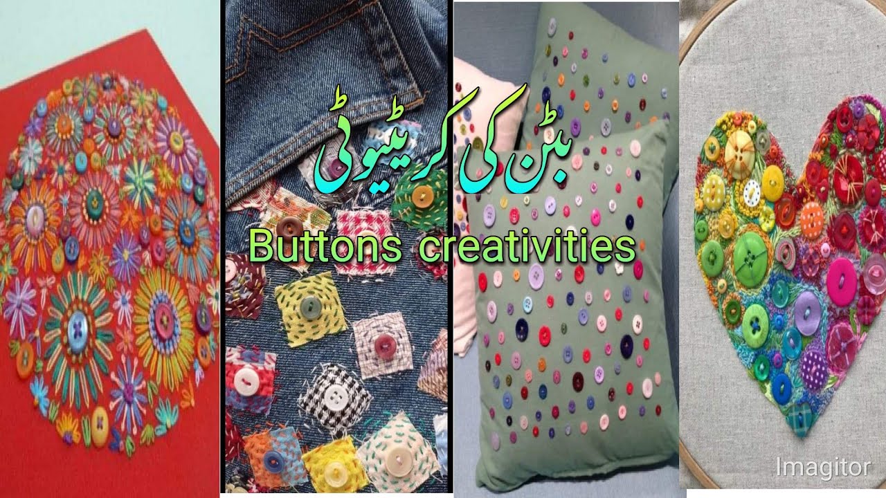Buttons creativities |diy buttons art| - YouTube