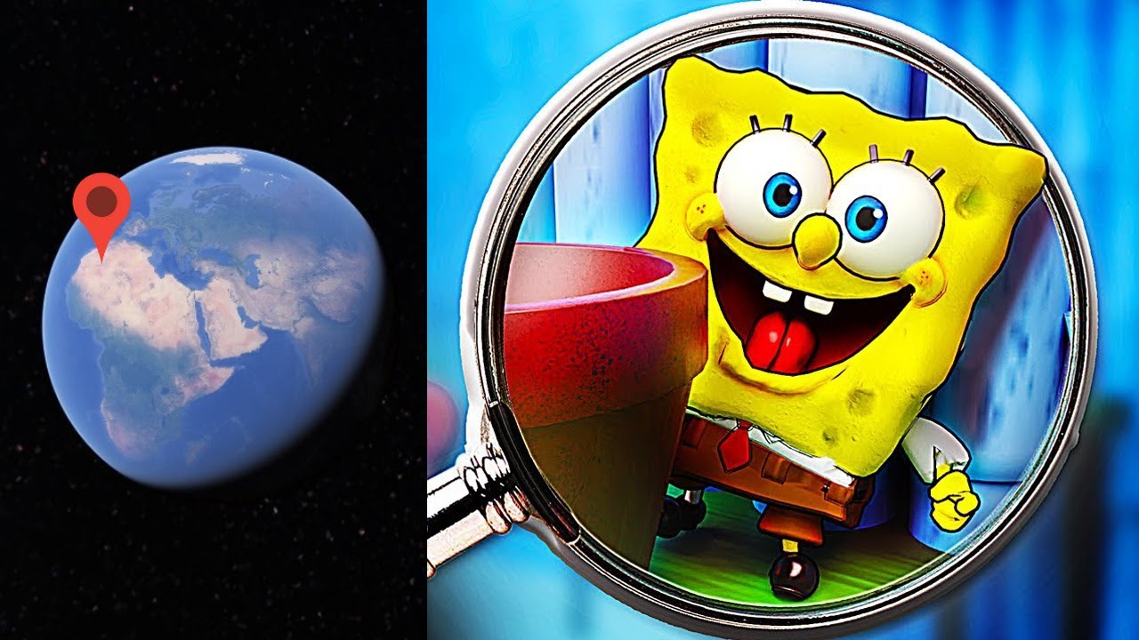 CAN YOU FIND SPONGEBOB on Google Earth? - YouTube