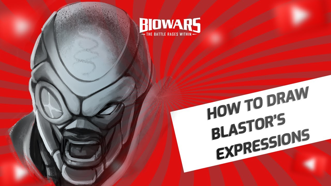 How To DRAW BLASTOR’S EXPRESSIONS [BIOWARS Comic Book Academy] - YouTube