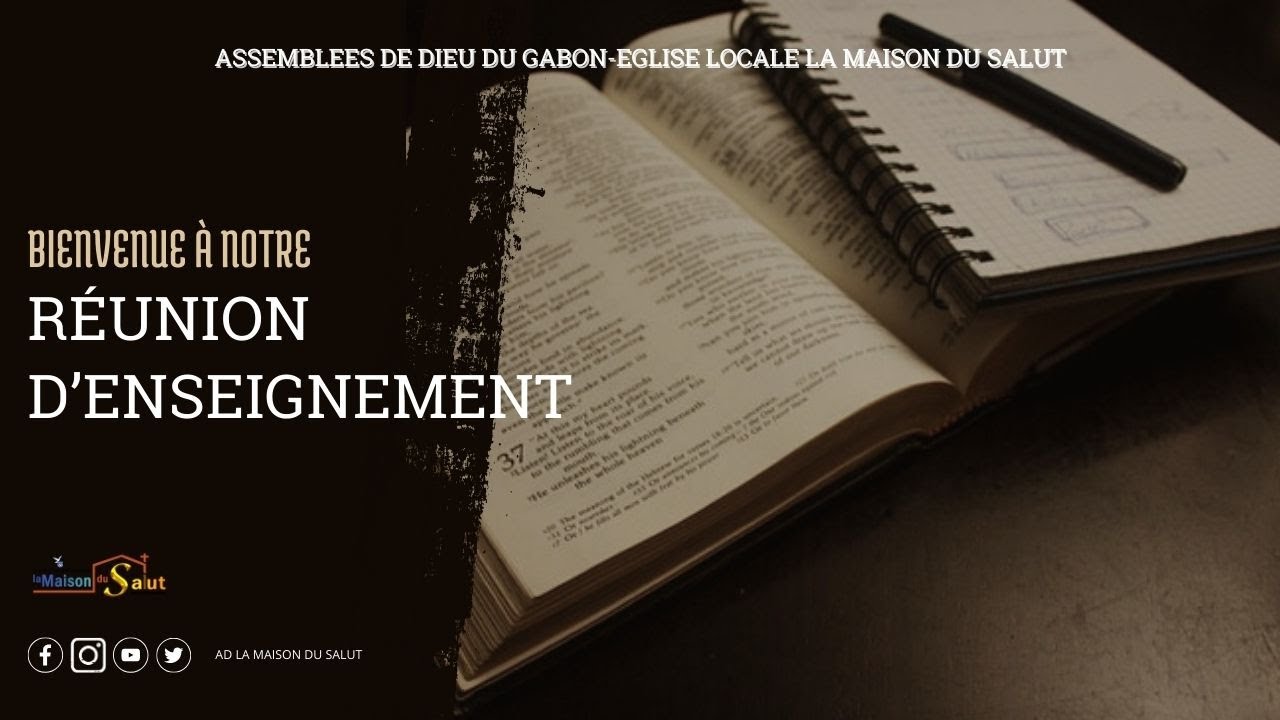 Réunion d'enseignement | AD LA MAISON DU SALUT - YouTube