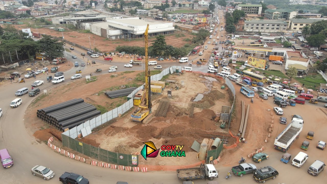 Current State of 4-Tier Suame Interchange Construction Project! - YouTube