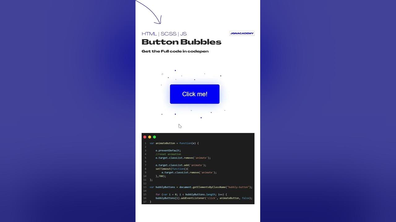 Button Bubbles Html Css Css3 Shorts Programming Software Edit Code Coding Javascript