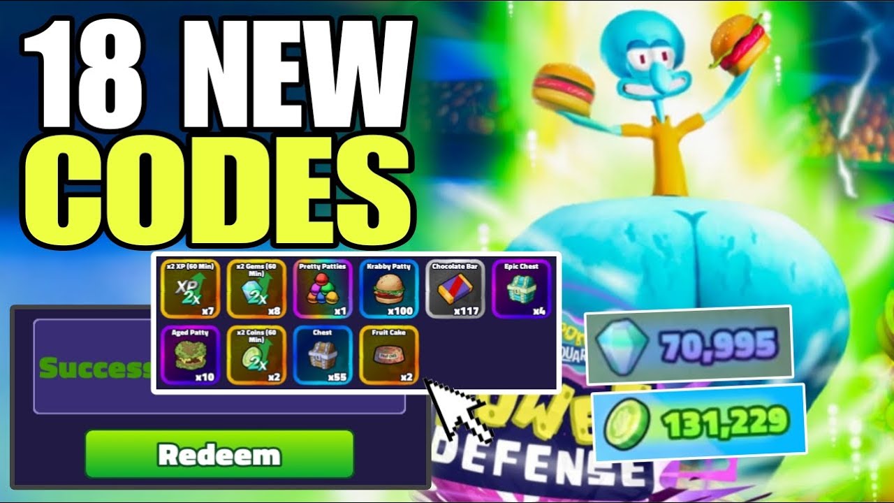 New Codes Roblox Spongebob Tower Defense Codes 2025 Spongebob Td Codes Spongebob Td Code