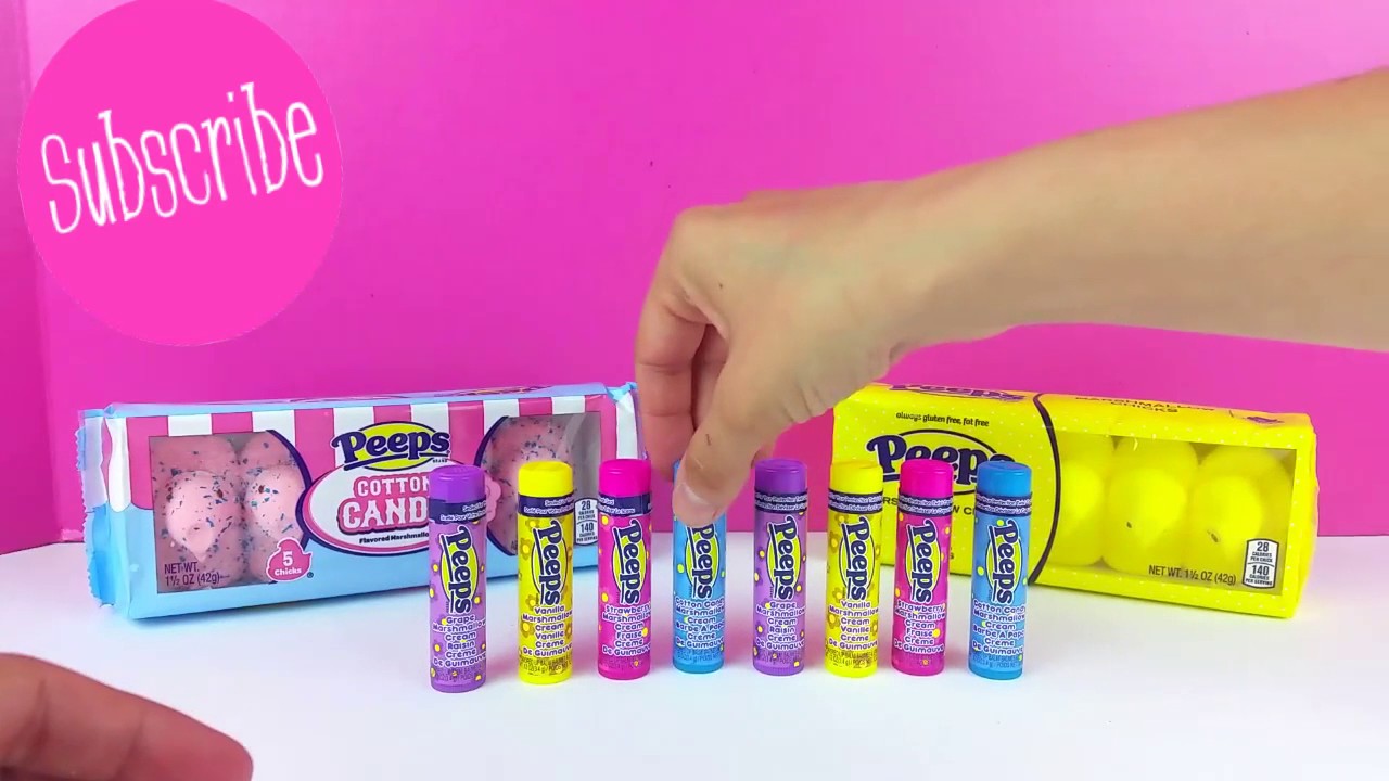 Peeps Flavored Lip Balm Candy Scented kids beauty makeup set Videos for ...