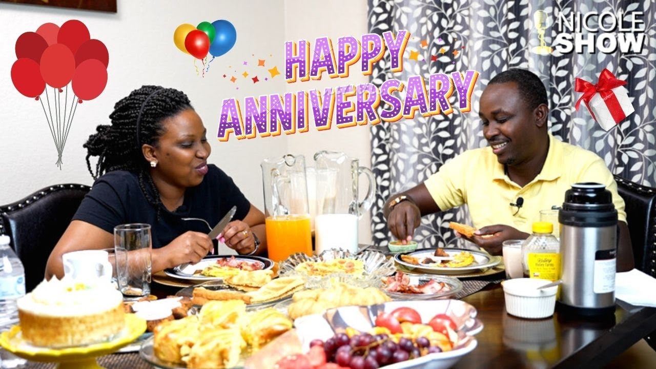 SURPRISE BREAKFAST FOR OUR WEDDING ANNIVERSARY!!!! - YouTube