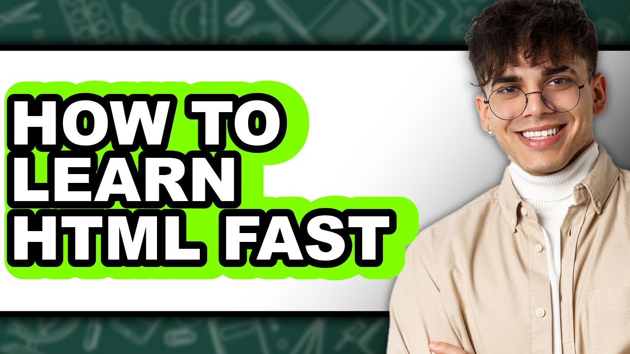 How to Learn HTML Fast - Step by Step - YouTube