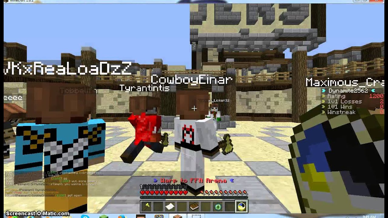 DuelPVP on Woddy Craft Server With Banonky And Dynamite2562 - YouTube