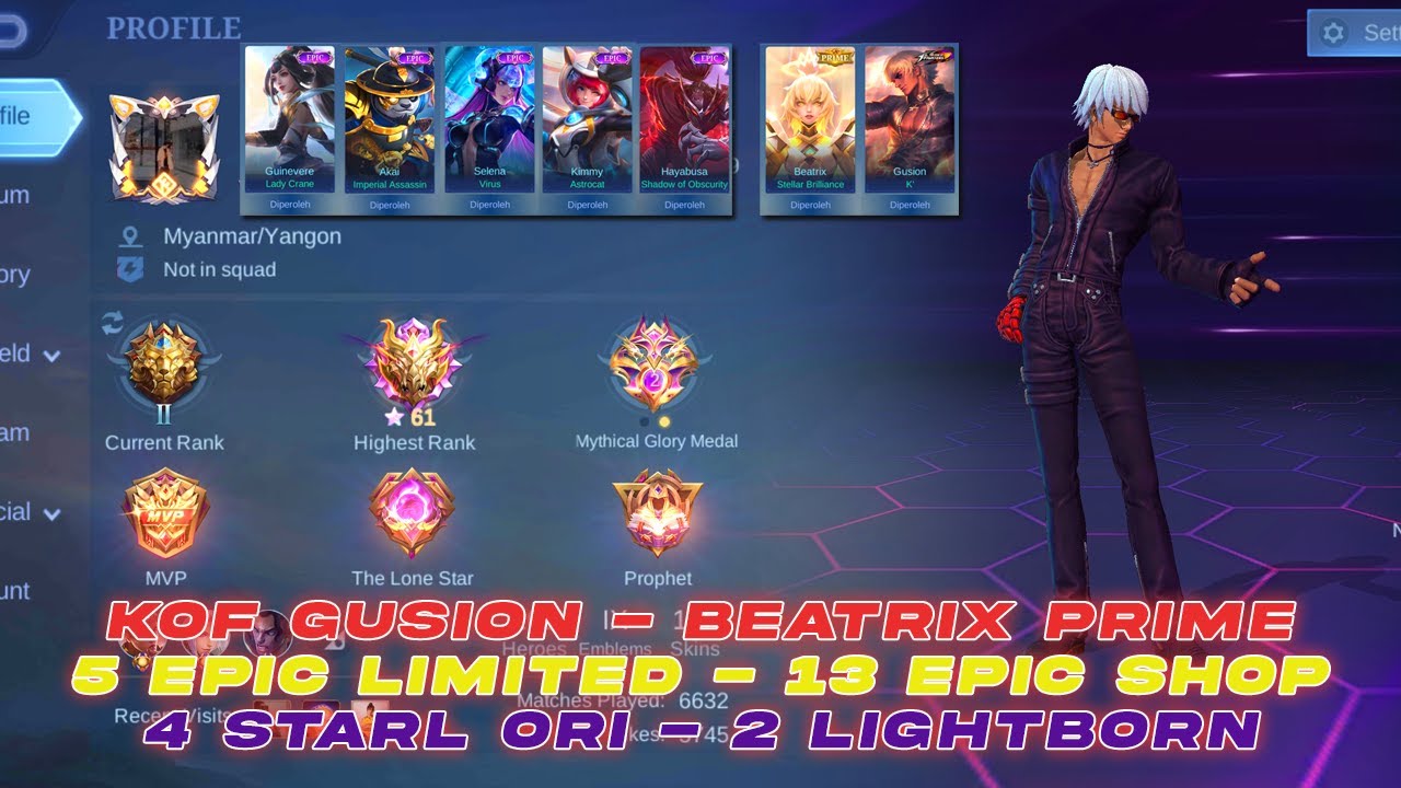 AKUN ML SULTAN MURAH | KOF GUSION BEATRIX PRIME 18 EPIC (5 LIMITED) 4 ...