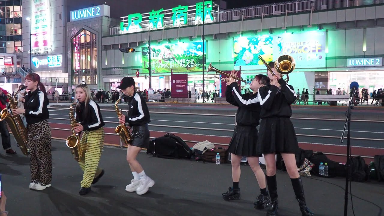 MOS ブラスバンド 新宿路上ライブ 2023年03月 - YouTube