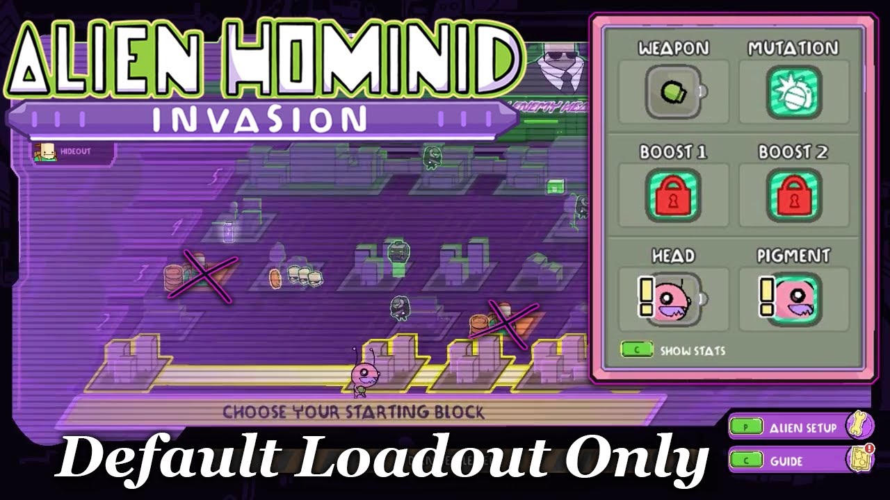 Challenge 】Using Starting Default Loadout Only!!【 Alien Hominid ...