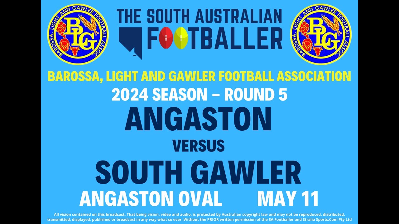 BL&GFA 2024 Round 5: Angaston vs Gawler South - YouTube