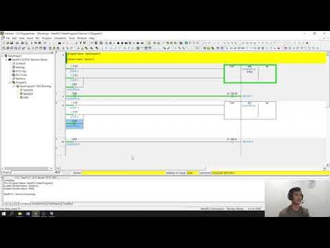 TUTORIAL PLC Cx-Programmer | Kontrol 2 Motor Secara Bergantian Menggunakan Counter - YouTube