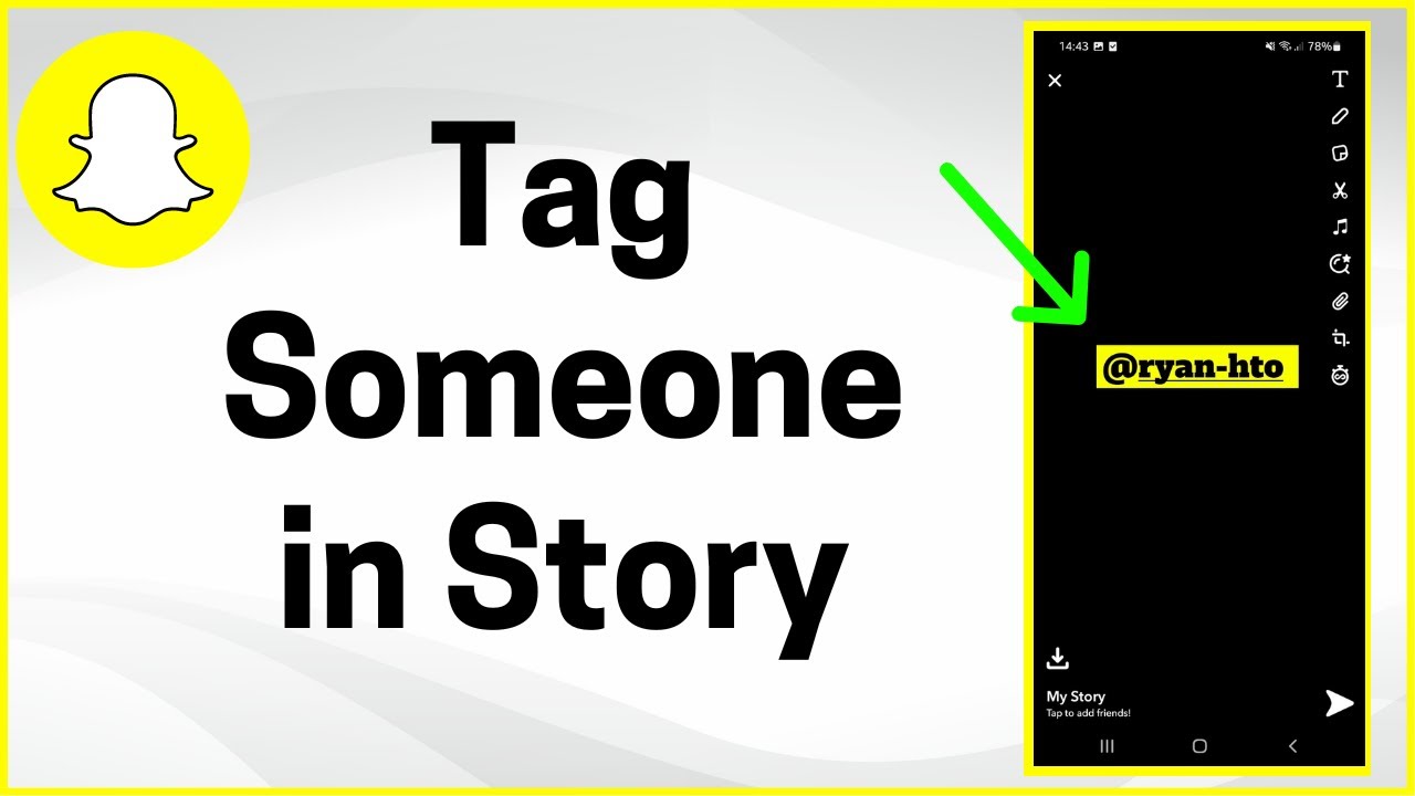 How to Tag Someone in Your Snapchat Story - YouTube