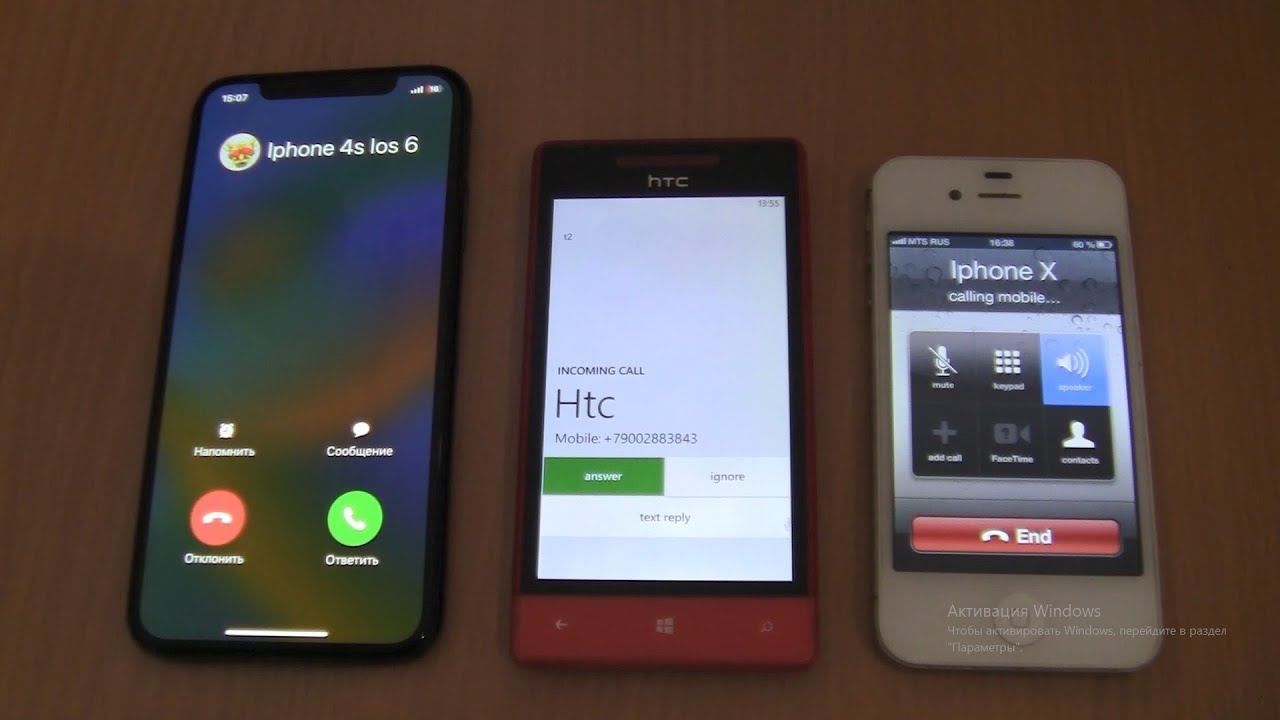 Incoming+Outgoing call at the Same Time htc+Iphone X+4s ios 6 - YouTube