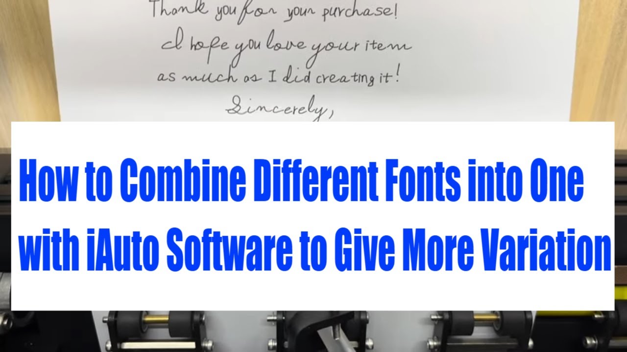 How to Combine Different Fonts into One with iAuto Software to Give ...