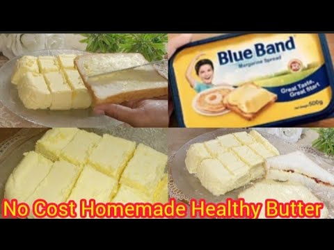 How To Make Blue Band Butter At Home | Homemade Healthy Butter |Blue ...