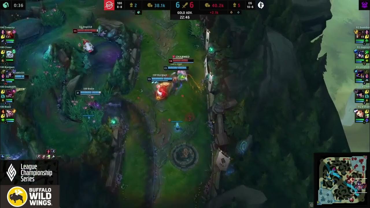 100T BJERGSEN PREDICTS EG JOJO FLASH - 100T VS EG | #lcs - YouTube