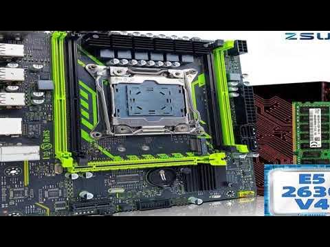 X99-8D4 ZSUS Motherboard Set Kit With LGA2011-3 Xeon E5 2630 V4 CPU DD - YouTube