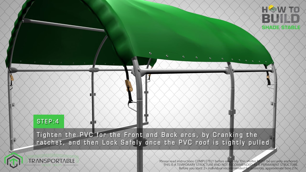 Shade Stable - How to Build Video | Transportable Shade Sheds - YouTube