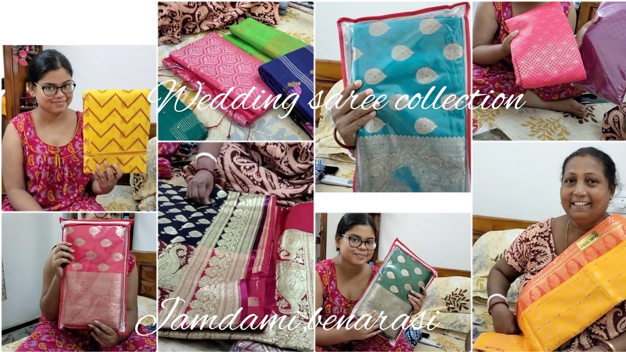☘️Biyer saree collection 😁 Biyer saree| jamdani,benarasi and more # ...
