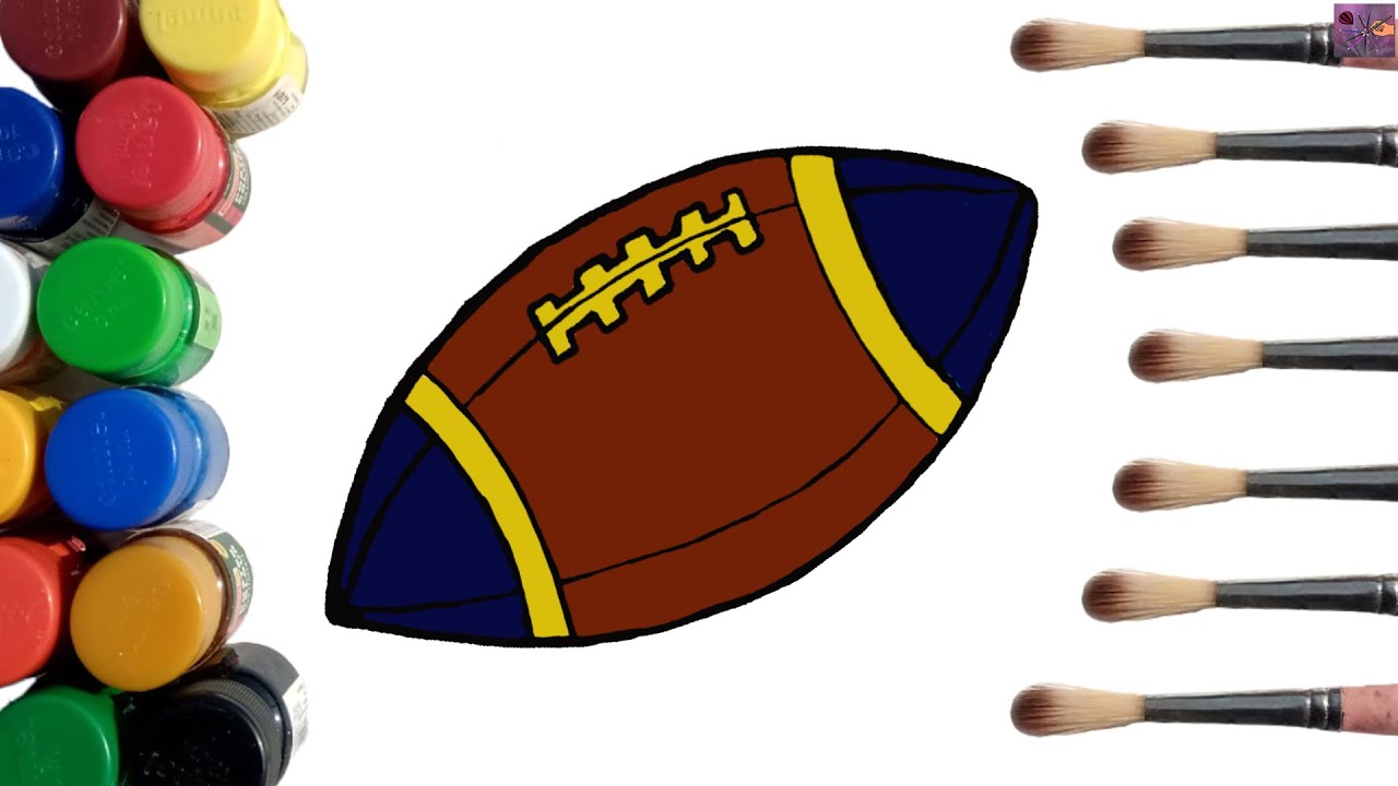 Football Coloring Pages | How to Draw a Football Step by Step ...