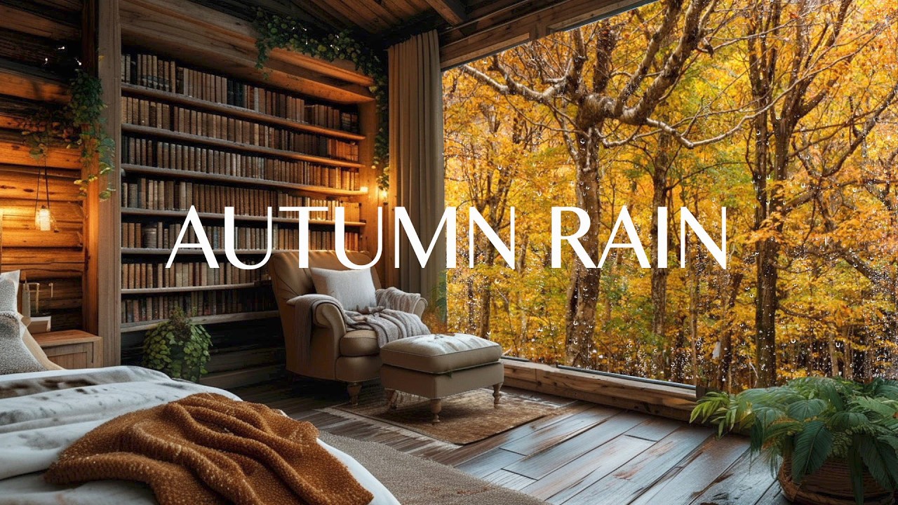Autumn Rain Sounds for Sleeping & Studying | Soothing Nature Sounds (3 ...
