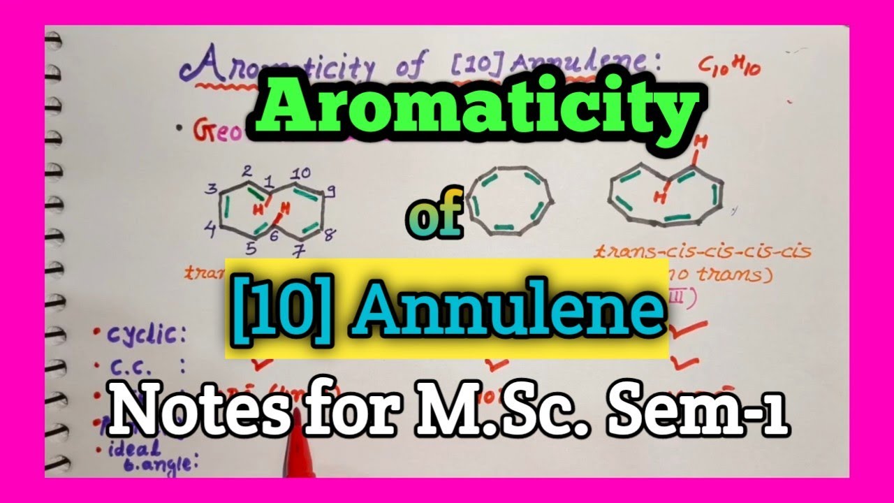 Aromaticity of [10] Annulene (pdf link of notes in Description box) | M ...